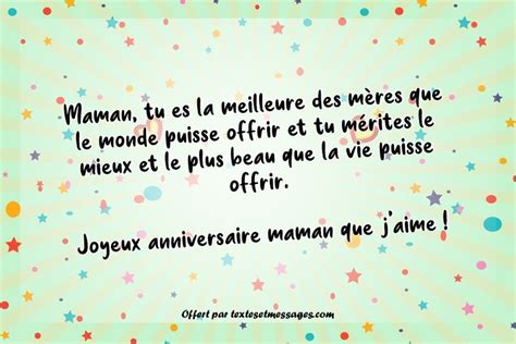 Textes anniversaire touchants pour maman mère Texte anniversaire
