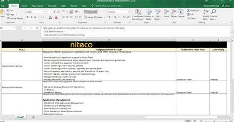SHAREPOINT INTRANET Team Task List And Roles SP Hammad