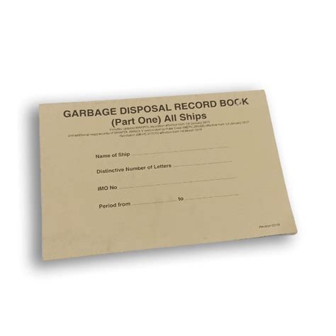 Garbage Disposal Record Book Part One All Ships IMPA Log Book Shopee Malaysia