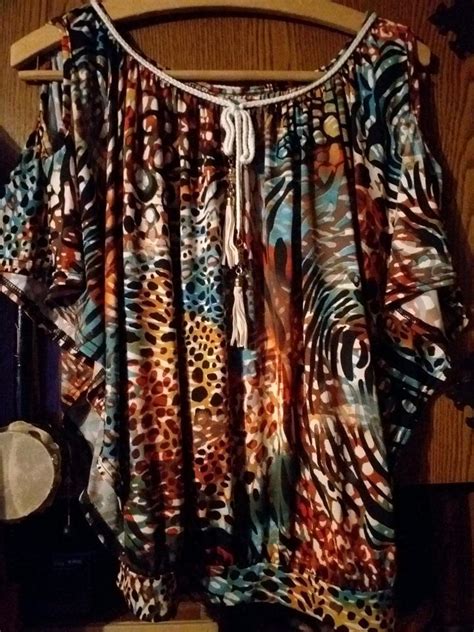 Farbeinfrohes Animal Fest Kleid Oberteil Top Fledermaus Ärmel In