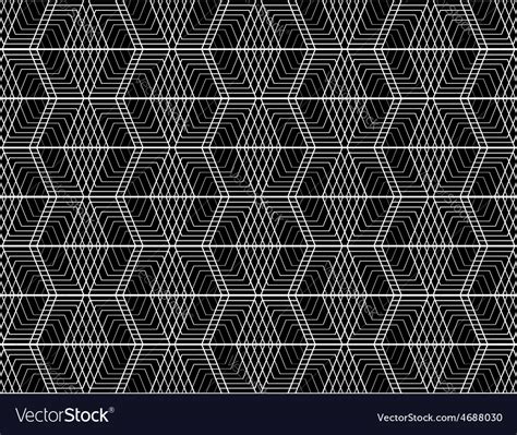 Design Seamless Monochrome Hexagon Pattern Vector Image
