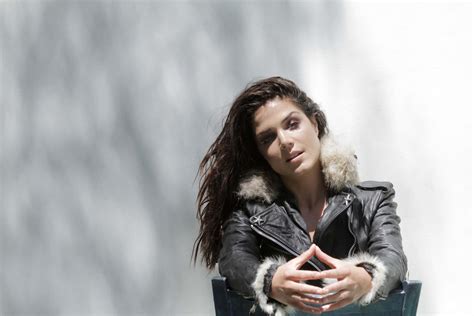 Download Marie Avgeropoulos Leather Jacket Portrait Wallpaper