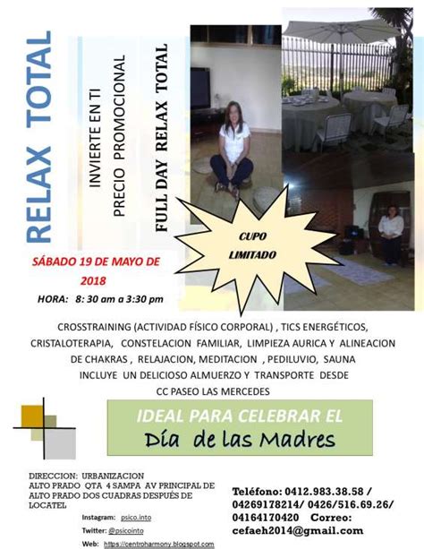 Te invitamos full day dia de las madres en Caracas - Eventos | 202914