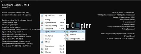 A Accessing Ea Settings Telegram To Mt4 Online Guide