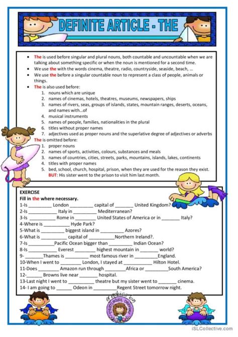 2 Articles Definite Articles The Grammar Guide Grammar