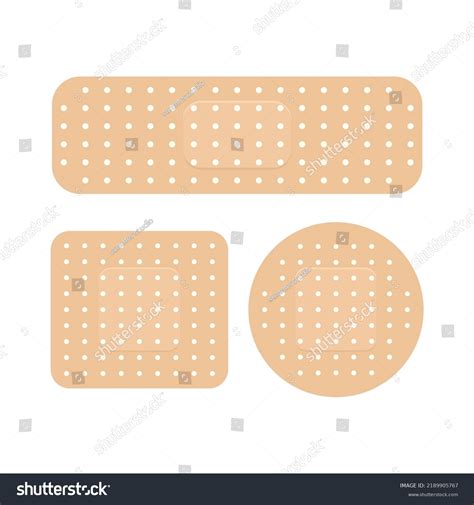 Medical Patch Adhesive Bandage Set Elastic Stock Vector Royalty Free