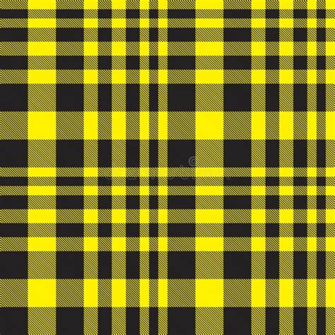 Yellow Plaid Tartan Seamless Pattern Collection Stock Vector