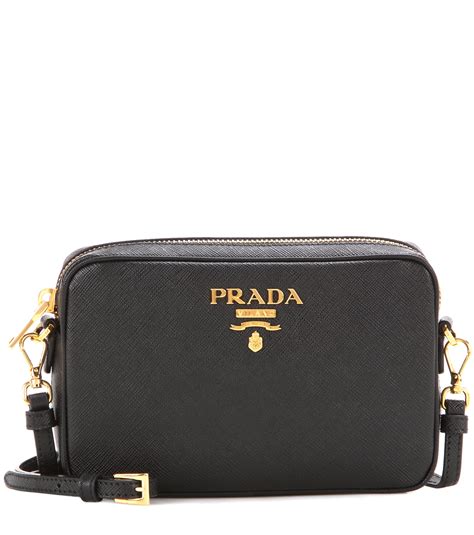 Lyst Prada Saffiano Leather Crossbody Bag In Black