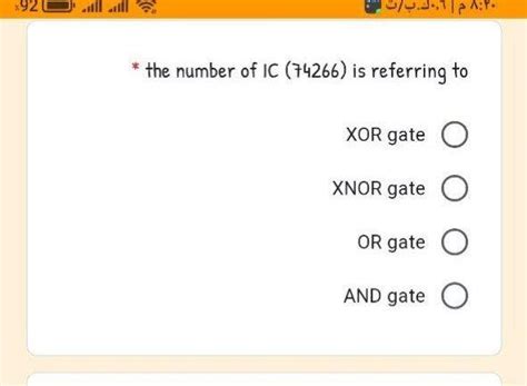 Solved 92 ۸۶۴۰ م آول پ The Number Of Ic 74266 Is