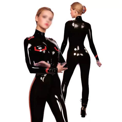 100 Latex Rubber Gummi Catsuit Schwarz Cosplay Zentai Bodysuit 04mm S