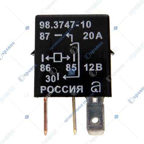 98-3747-10 Реле 4-х контактное 12В 20А с зацепами 98.3747-10 (АВАР ...