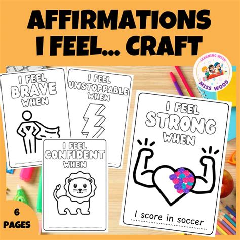Mental Health Awareness Month Positive Affirmations Coloring Collaging
