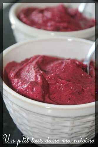 P tite glace aux fruits rouges sans sorbetière de Un p tit tour dans ma cuisine et ses recettes