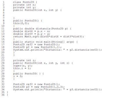 Considerando o código Java acima em que em algumas lin