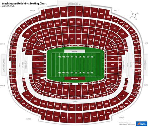 Fedex Field Seating Chart With Seat Numbers Elcho Table