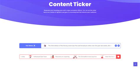 Top Content Ticker For Elementor Builder