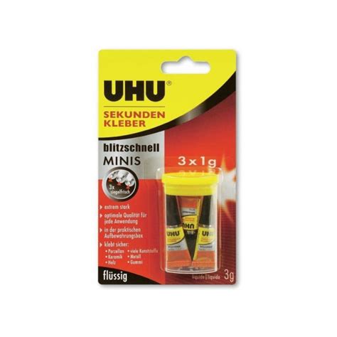 Buy Uhu Super Glue Minis 3 X 1 G Online At Modulor