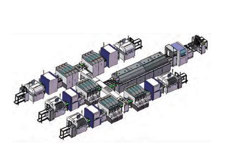 Inter Connected Smt Assembly Line Multi Line Into Dual Track Reflow