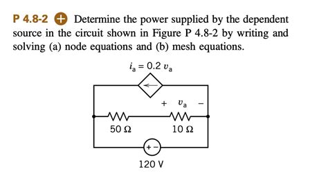 Solved Use Branch Current Method Instead Of Mcm Please P 48 2