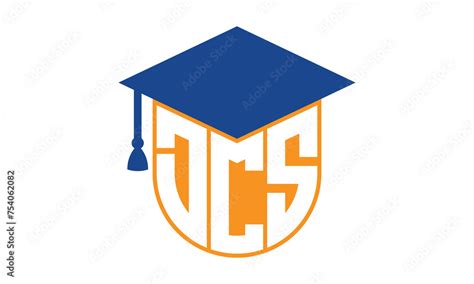 Dcs Initial Letter Academic Logo Design Vector Template School College