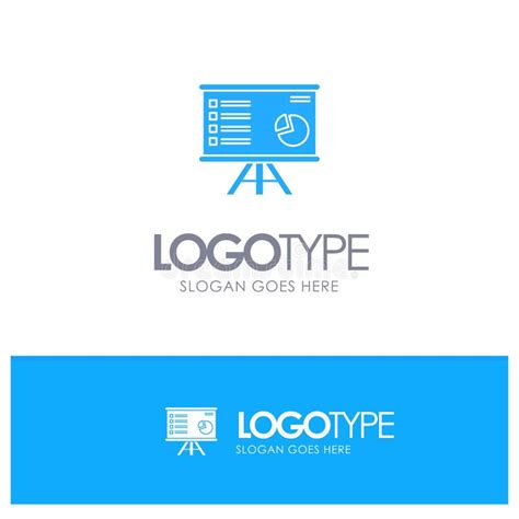 Presentation Analytics Business Chart Graph Marketing Report Blue Solid Logo With Place