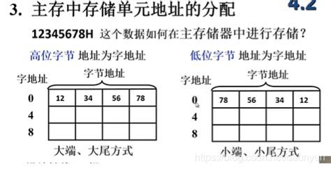 【计算机组成原理】主存中存储单元地址的分配大小端方式按字节（字）寻址高位字节地址为字地址是什么意思 Csdn博客