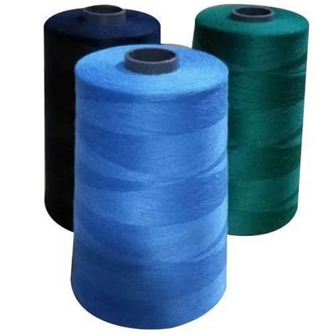 400 Meter Dyed Peacock Blue Sewing Nylon Thread For Textile Industry At