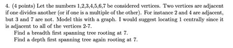 Solved Points Let The Numbers Be Chegg