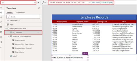How To Count Rows In Power Apps Collection