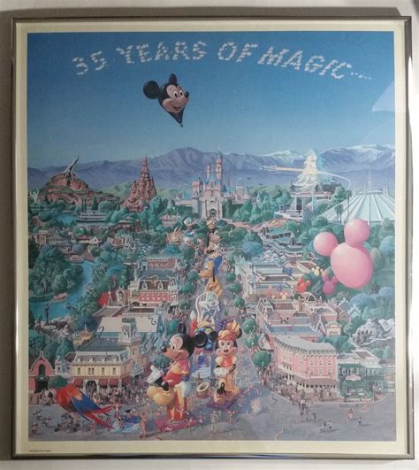 1990 Disneyland Anniversary Disneyland Anniversary Posters Art
