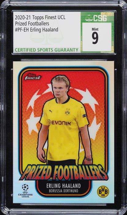 2020 Topps Finest Ucl Pf Eh Erling Haaland Prized Catawiki