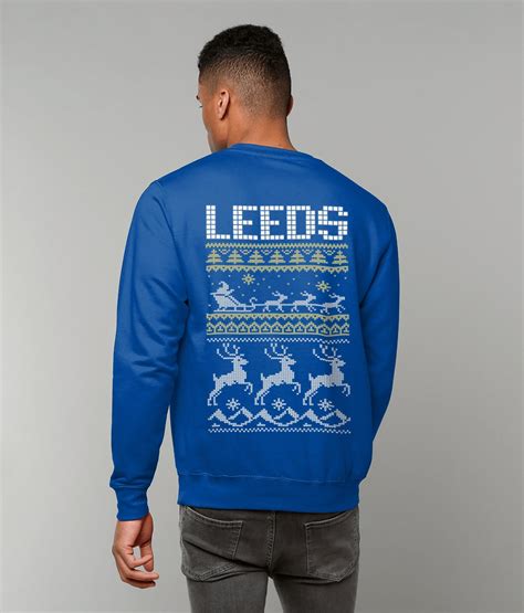 Leeds Christmas Jumper Unisex Style Stylish Fit Ringspun Etsy Uk