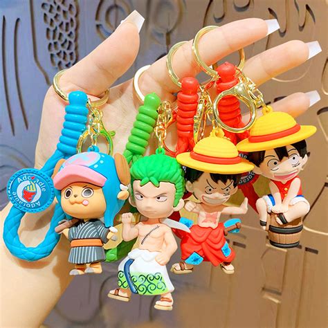Jual Gantungan Kunci One Piece Luffy Zoro Chopper Sanji Gantungan Kunci