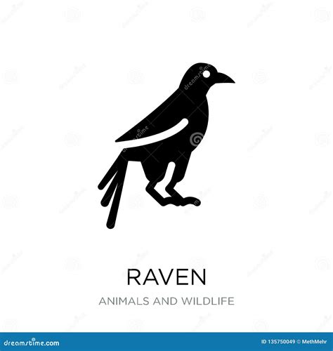 Raven Icon In Trendy Design Style Raven Icon Isolated On White Background Stock Vector