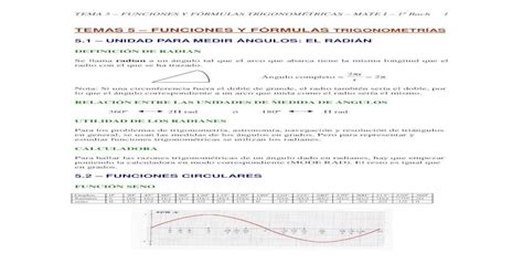Funciones Y Fórmulas Trigonométricas [pdf Document]