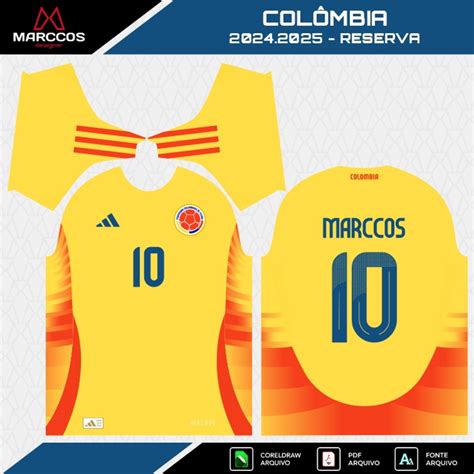 Arte Camisa Colômbia 2024 2025 Titular Elo7 Produtos Especiais