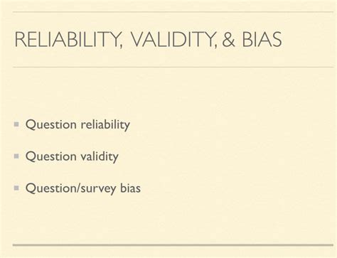 Reliability Validity And Bias Tutorial Sophia Learning