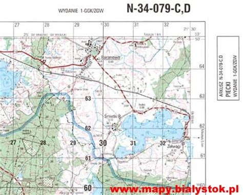 Mapa topograficzna 1 50 000 Układ UTM MAPY Internetowa Księgarnia