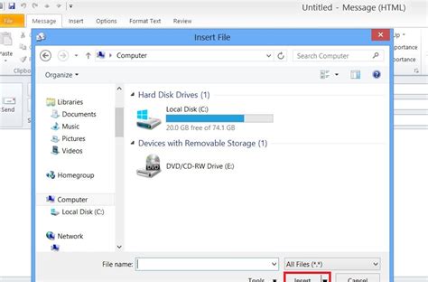Open As Drop Down Missing From Insert Attachment Window Microsoft