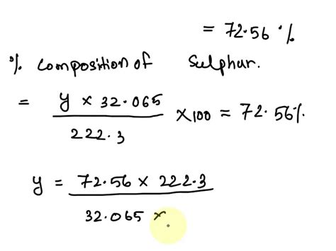 A Substance Contains Sulfur And One Other Element X It Has The Formula X2sy Where X Is The