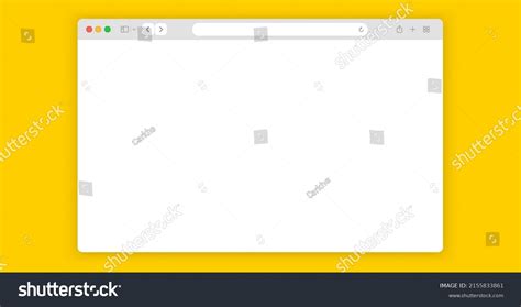 Web Browser Window White Template Realistic Stock Vector Royalty Free