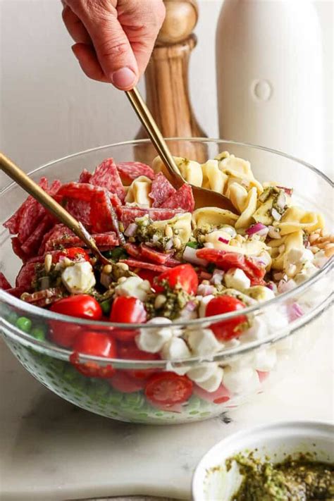 Pesto Tortellini Pasta Salad Fit Foodie Finds