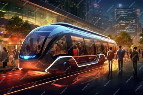 Premium Ai Image Autonomous Public Transportation Systemsfuture