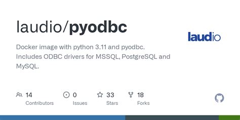 Github Laudiopyodbc Docker Image With Python 311 And Pyodbc