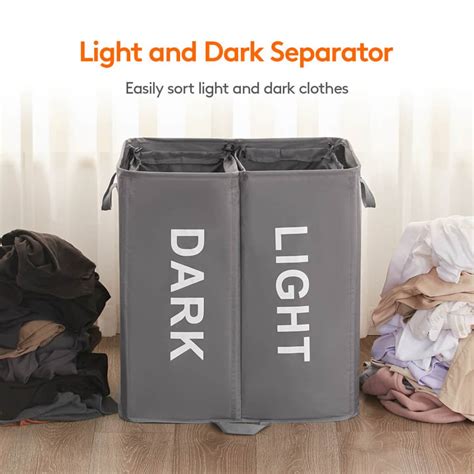 Double Laundry Hamper Basket With Lid Lifewit Lifewitstore
