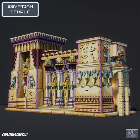 Egyptian Temple Rale Design Minecraft Blueprints Minecraft Castle
