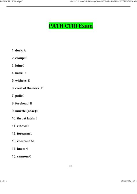 path ctri exam latest 2025 questions and answers 2025 2026