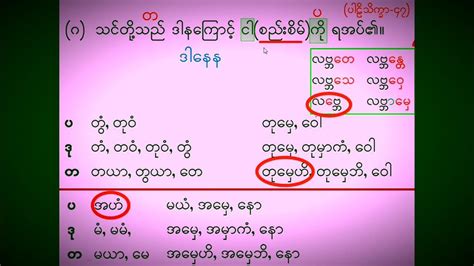 ပါဠိသိက္ခာ အပိုင်း ၅၅ Youtube