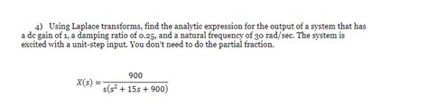 solved 4 using laplace transforms find the analytic
