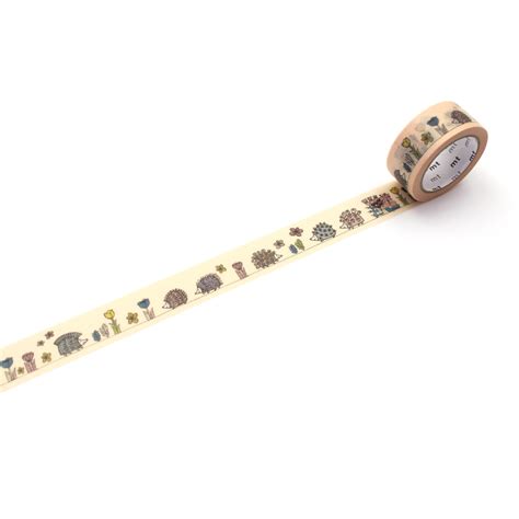 Mt X Lisa Larson Washi Tape Hedgehog Garden Cityluxe